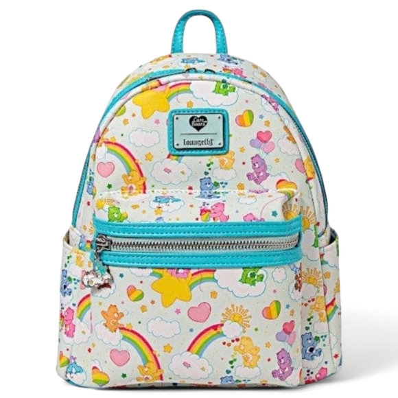 Loungefly | Bags | Loungefly Care Bears Aop Rainbow Clouds Mini ...